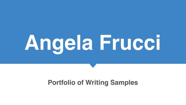 Angela Frucci Portfolio | PPT