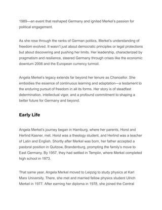 Angela Merkel: A Vision of Freedom Beyond Politics | CIO Women Magazine ...