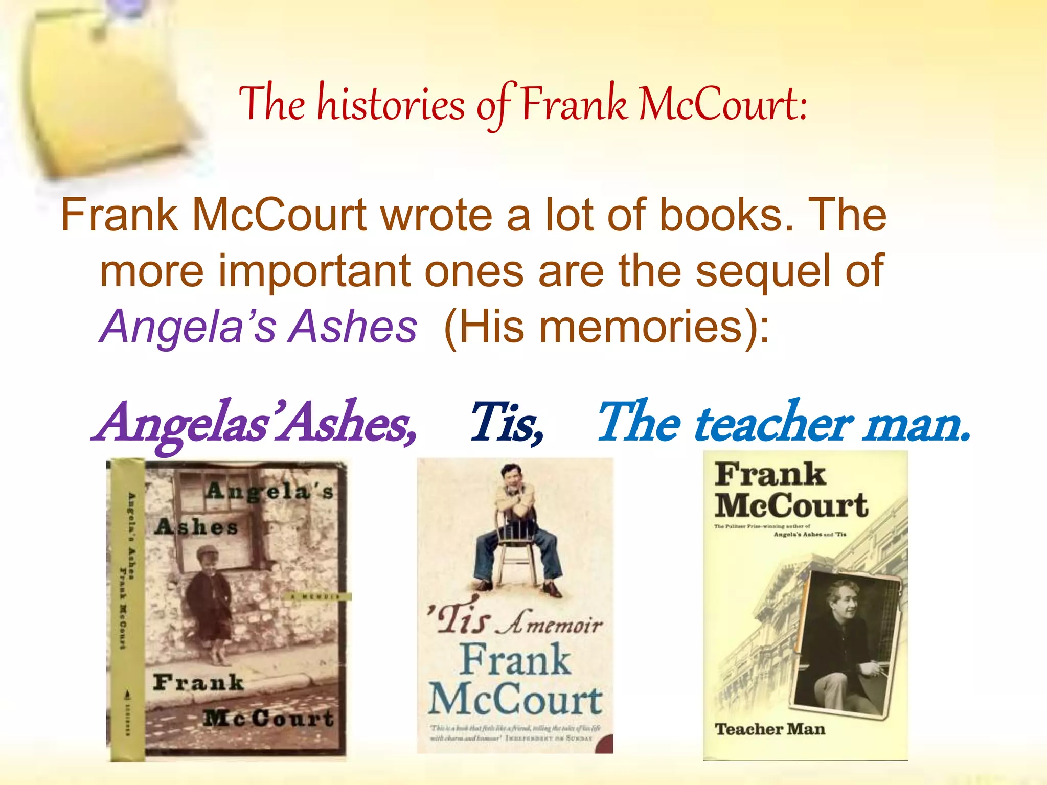 Angela’s ashes | PPTX