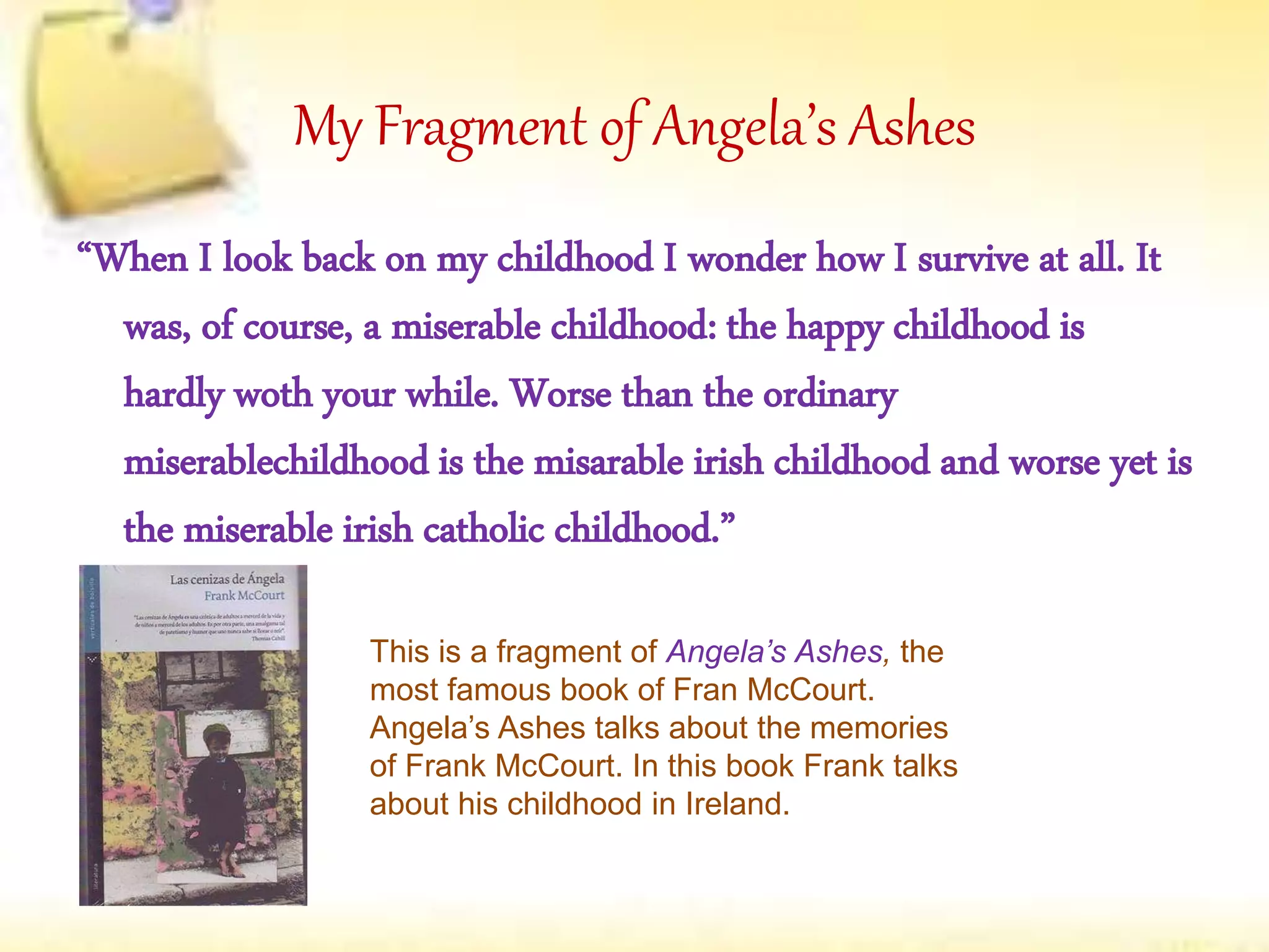 Angela’s ashes | PPTX