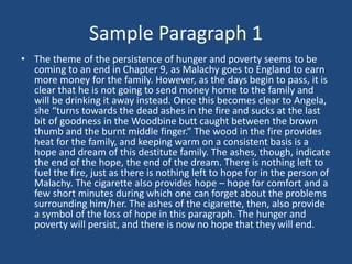 Angelas Ashes essay example | PPTX