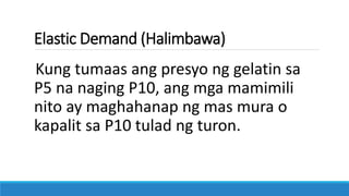 Elasticity of Demand (Filipino) | PPTX