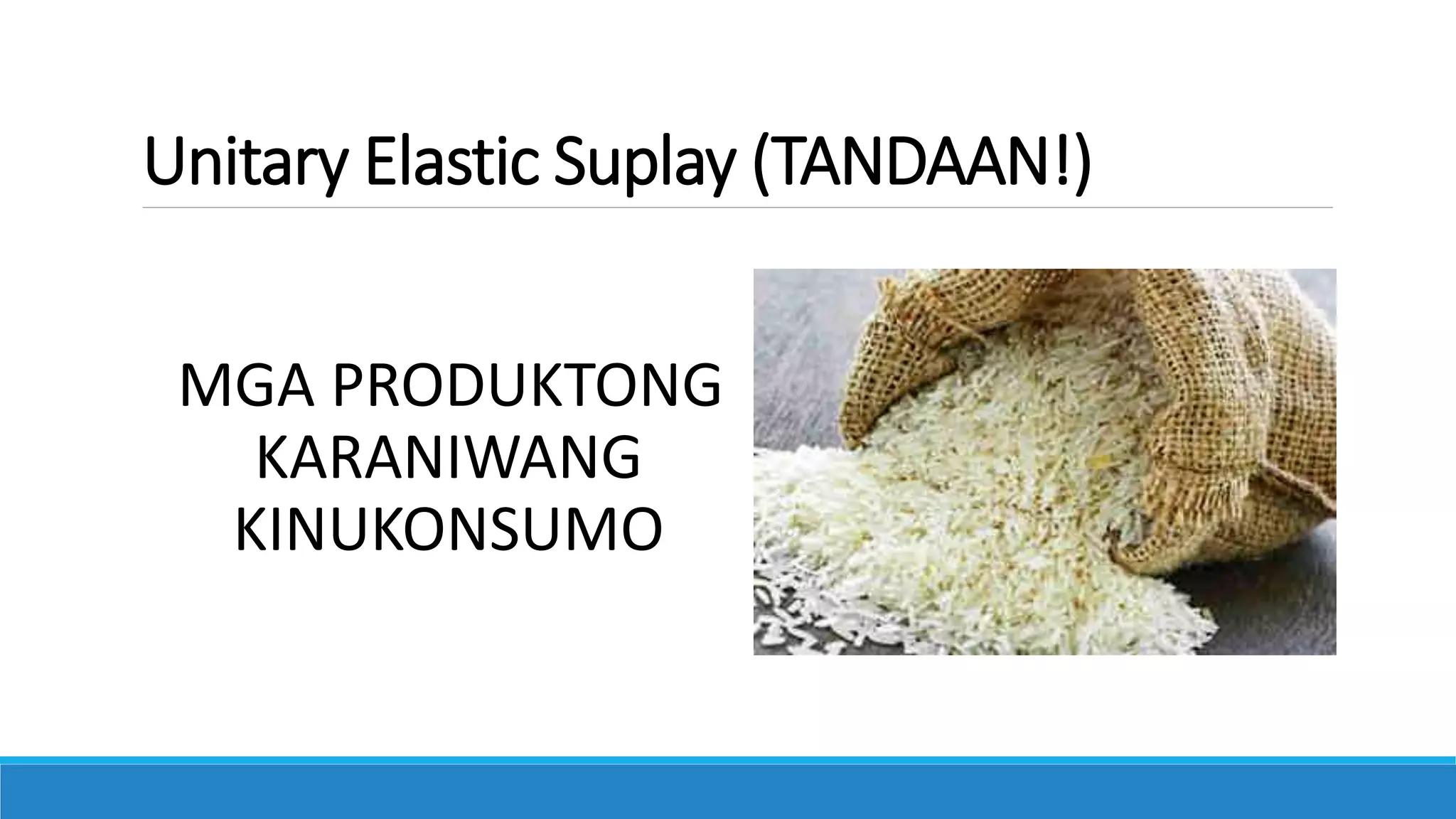 Elasticity of Supply (Filipino) | PPTX