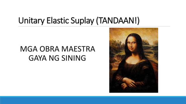 Elasticity of Supply (Filipino) | PPTX