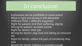 Theory of Knowledge Presentation on Euthanasia | PPTX