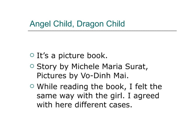 Angel Child, Dragon Child | PPT
