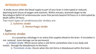 Cerebrovascular stroke CVS introduction, pathophysiology, case ...