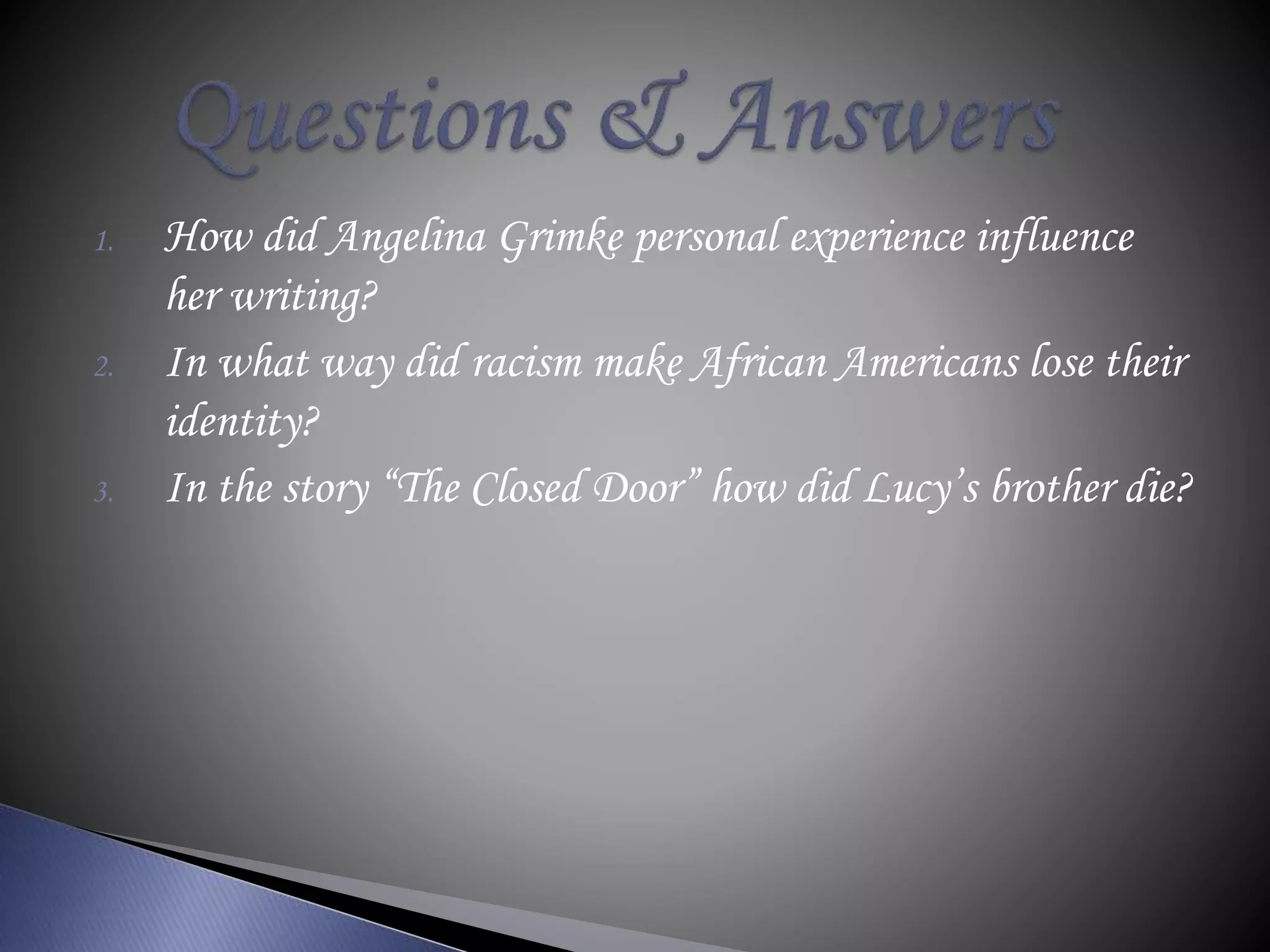 Angelina Weld Grimke | PPTX