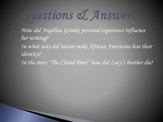 Angelina Weld Grimke | PPTX