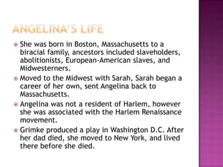 Angelina Weld Grimke | PPTX