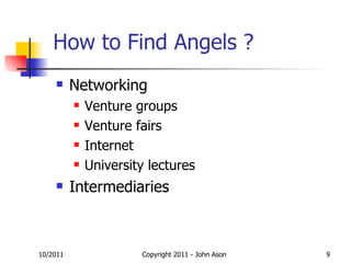 Angel investing 101 by John Ason | PPT