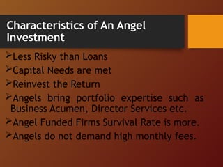 Angel Investment and Venture Capital Funding | PPT