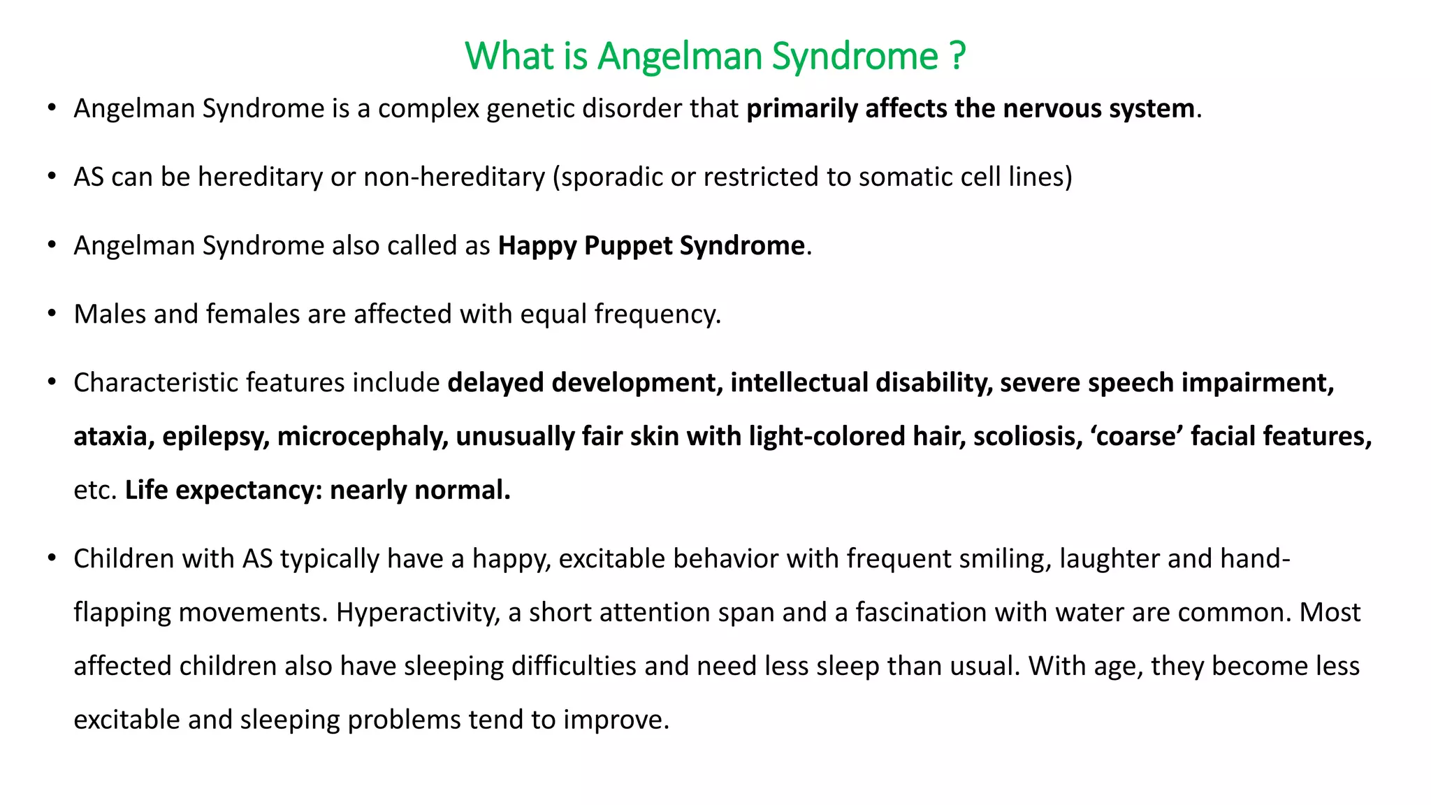 Angelman Syndrome | PPTX