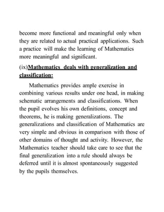 Nature ,Scope,Meaning and Definition of Mathematics | DOCX