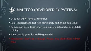 Angelo Alviar OSINT 101 Presentation - Forensics and Security ...