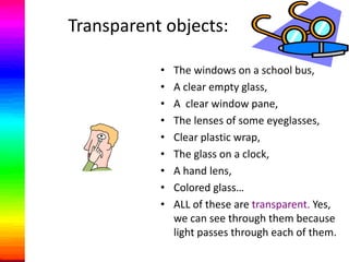 Translucent Objects List