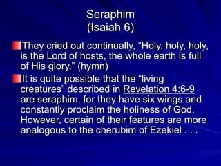 Angelology 6 (Archangel, Cherubim, Seraphim) | PDF