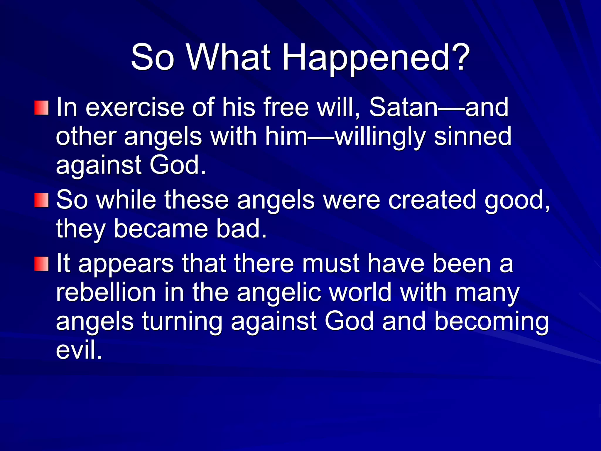 Angelology, the fall of satan | PPTX