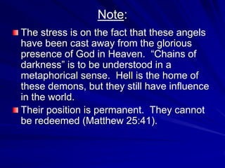 Angelology, the fall of satan | PPTX