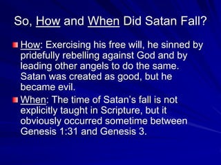 Angelology, the fall of satan | PPTX