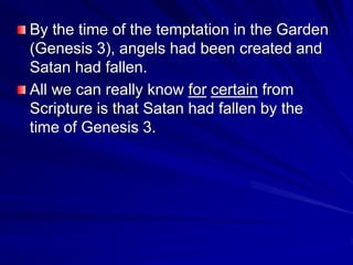 Angelology, the fall of satan | PPTX