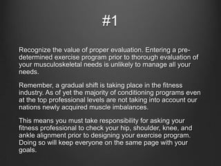 Intelligent exercise selection for posture and health. | PPTX