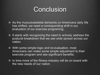 Intelligent exercise selection for posture and health. | PPTX