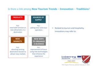 Innovation through Tradition in Tourism and Hospitality Industry | PPT