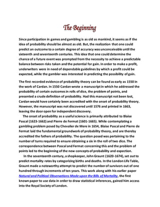 different kinds of probability | DOCX