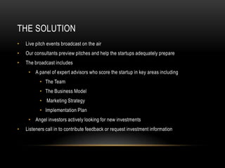 Angel Pitch Events Live on the Air - TechStartRadio.com