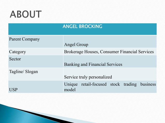 Angel Brocking ppt | PPTX