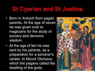 Angels and demons- St Cyprian and St Justina, | PPTX