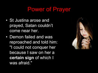 Angels and demons- St Cyprian and St Justina, | PPT