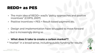 Introduction: REDD+ credits and carbon markets | PPTX