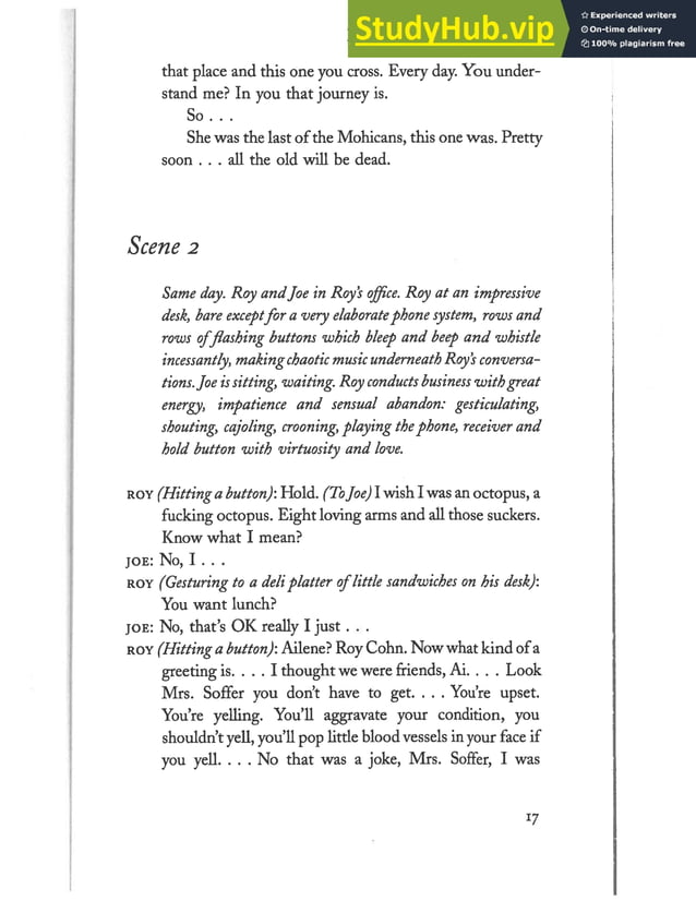 Angels In America Millenium Approaches Script | PDF