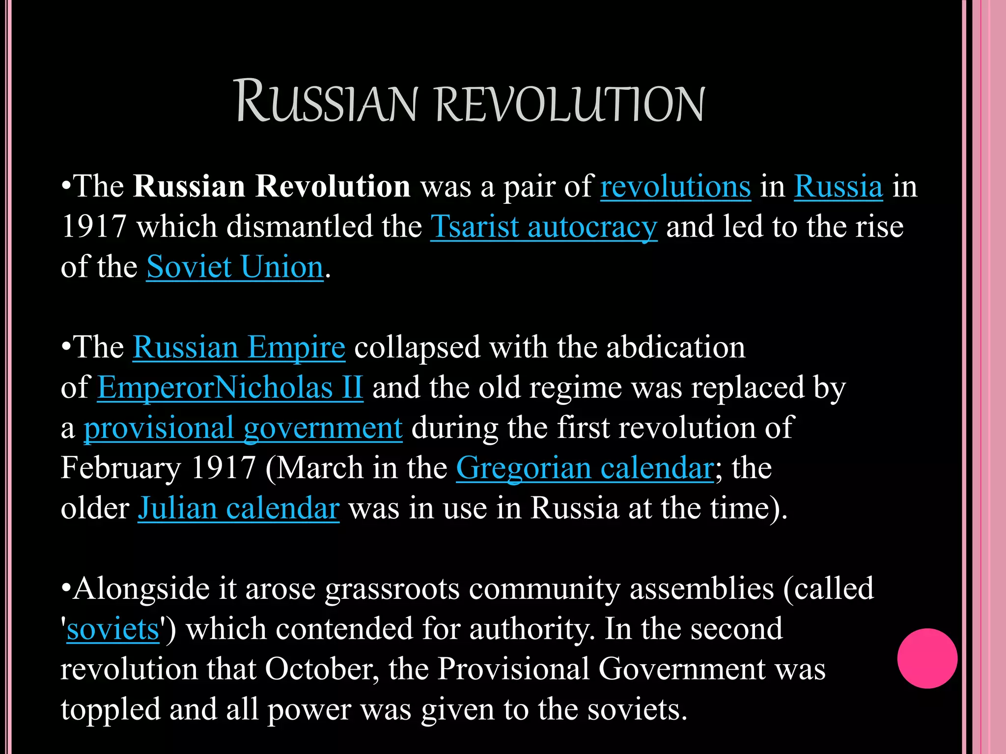 Socialism in Europe and the Russian revolution | PPTX