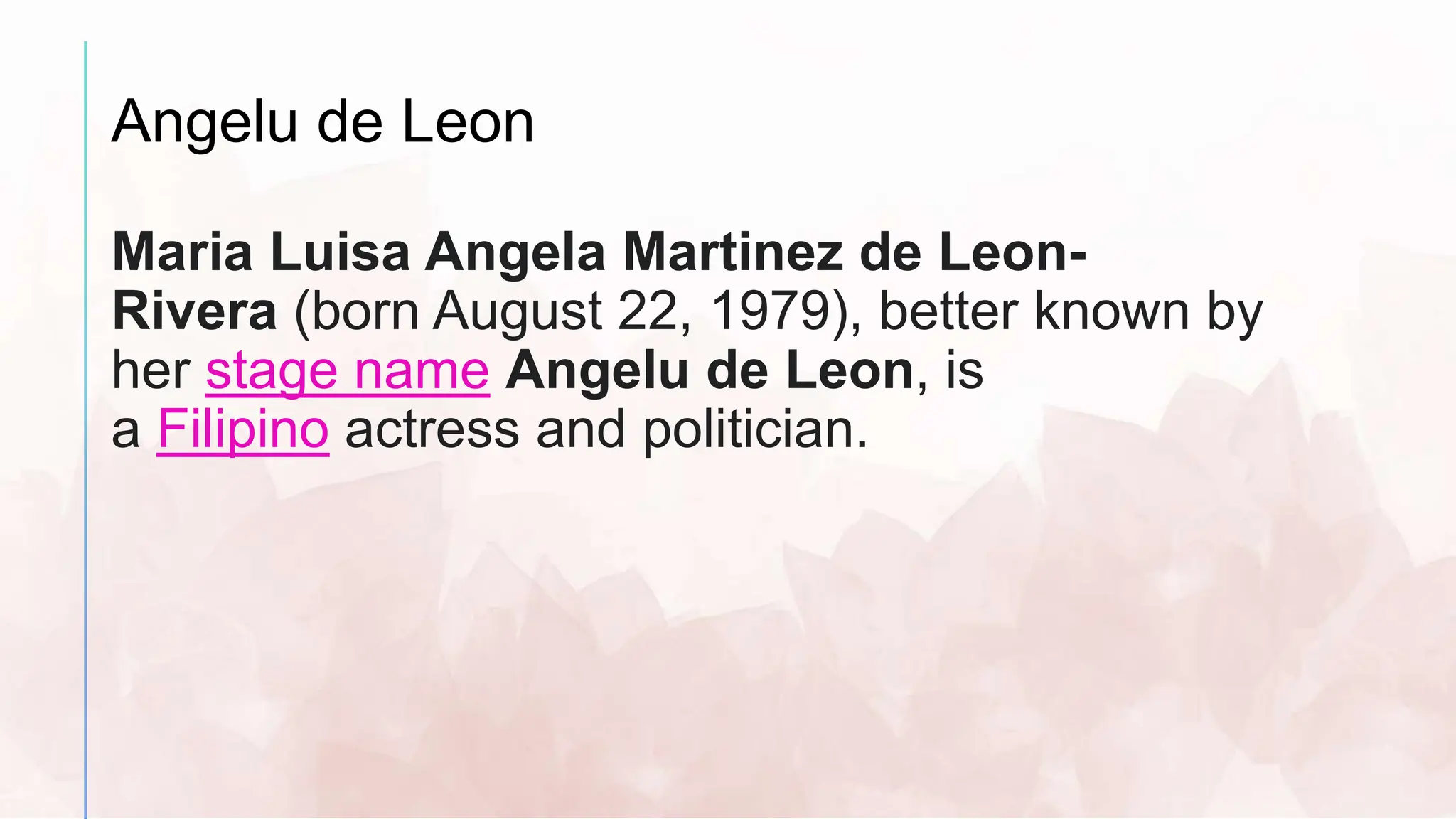 Angelu DeLeon Life, Biography, Singing Career, Showbiz and Political ...