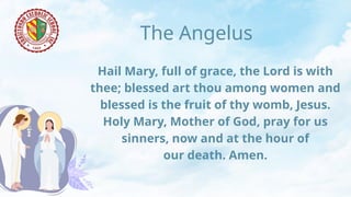 The Angelus Prayer during Morning, Lunch, Evening and Midnght | PPT