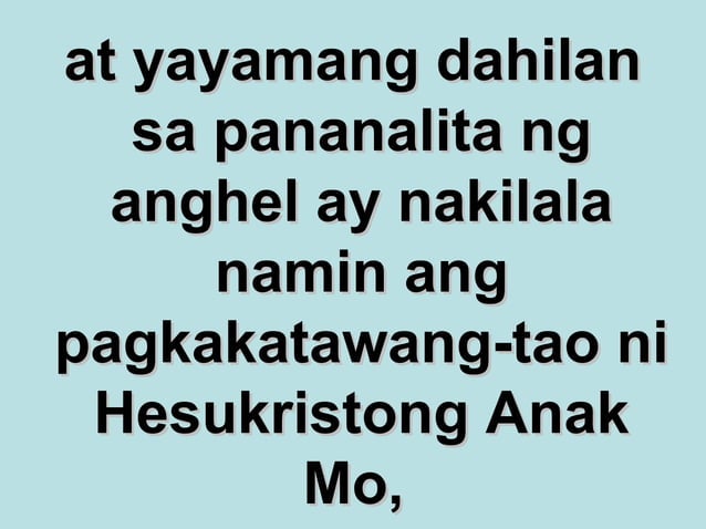 Angelus tagalog | PPT