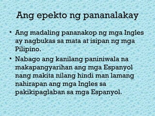 Ang epekto ng pananalakay | PPT