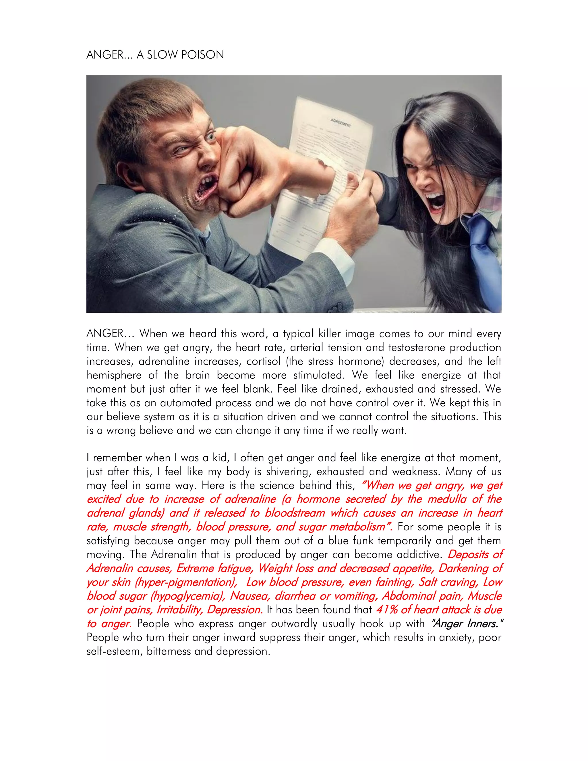 Anger.... A slow poison | PDF