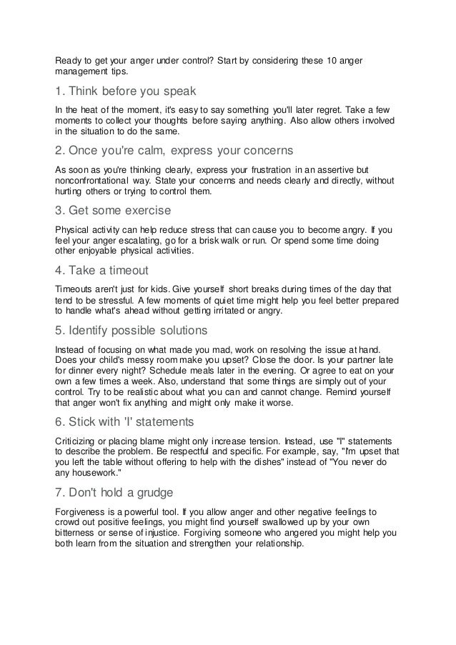Manage Your Anger | DOCX