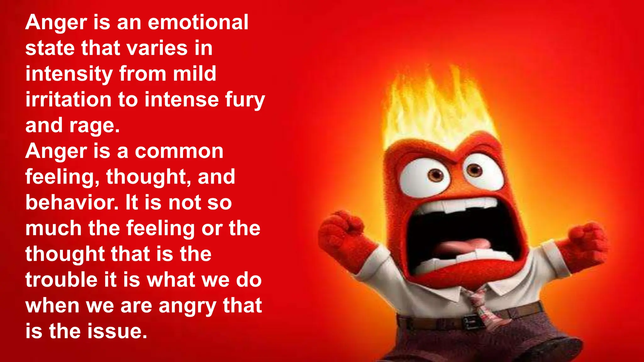 Anger - PSYCHOLOGICAL DEFINITION, ANGER & DEPRESSION, CLASSIFICATION OF ...