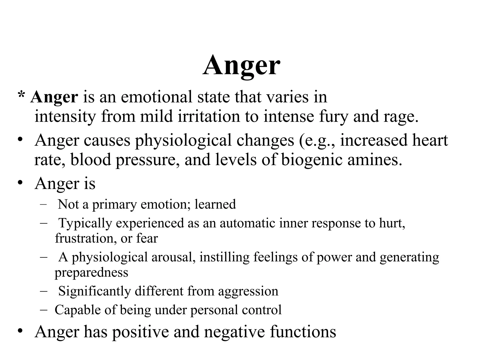 Anger and Aggression Management in psychiatric Mental Health Nursing | PPT