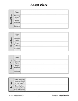 Anger diary | PDF