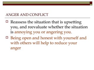 Anger and conflict | PPT