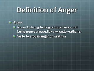 Anger management in your daily healthy ife | PPT