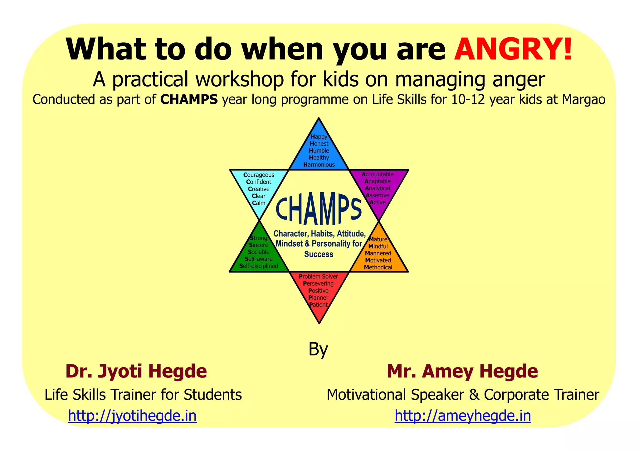 ANGER Management for Kids | PDF