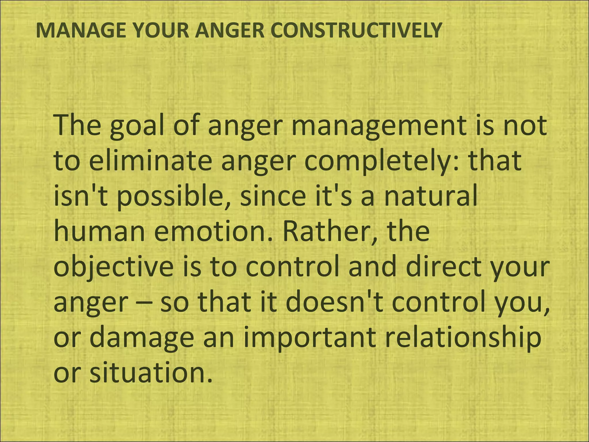 Anger management 12 strategies for | PPT