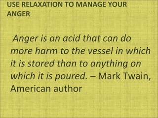Anger management 12 strategies for | PPT